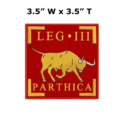 Legion III Bull Crest Patch Embroidered Iron-On Applique SPRQ Roman ...