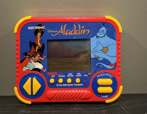 1990 Tiger Electronics Disneys Aladdin Handheld Game w/ Battery Cover ...