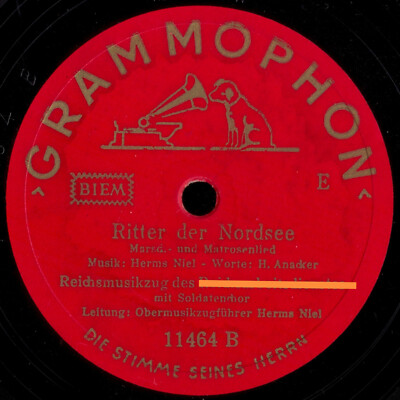 RITTER DER NORDSEE KRIEGSMARINE GERMAN WW2 MARSCH RARE 78rpm Record ...