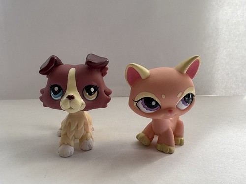 Littlest Pet Shop LPS #1262 #1265 Lot Nintendo DS Collie Dog Cat ...