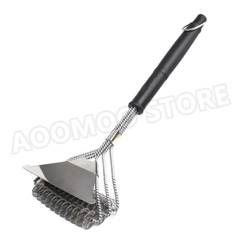 BBQ Grill Brush Scraper Barbecue Cleaning Stainless Steel Cleaner ...