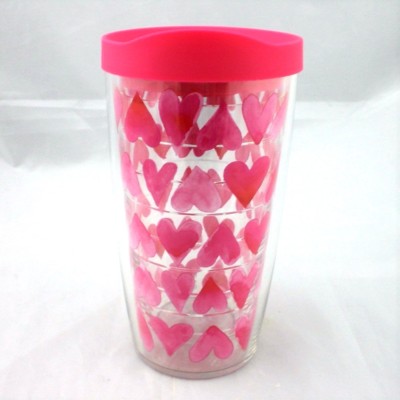 Pink Hearts Tervis Tumbler 16 oz w Travel Lid NEW Valentine Day Gift ...
