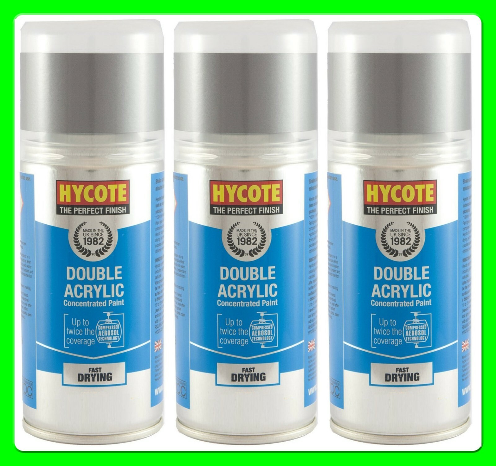 * Pack of 3 * Ford Moondust Silver (Met) Spray Paint 150 ml [XDFD410 ...