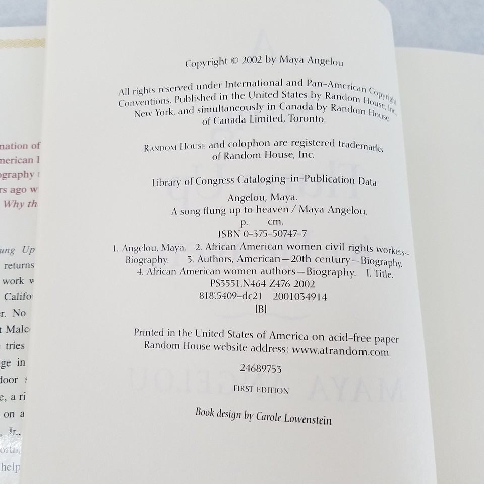 Maya Angelou Lot of 2 Hardcovers - Phenomenal Woman, A Song Flung up to ...