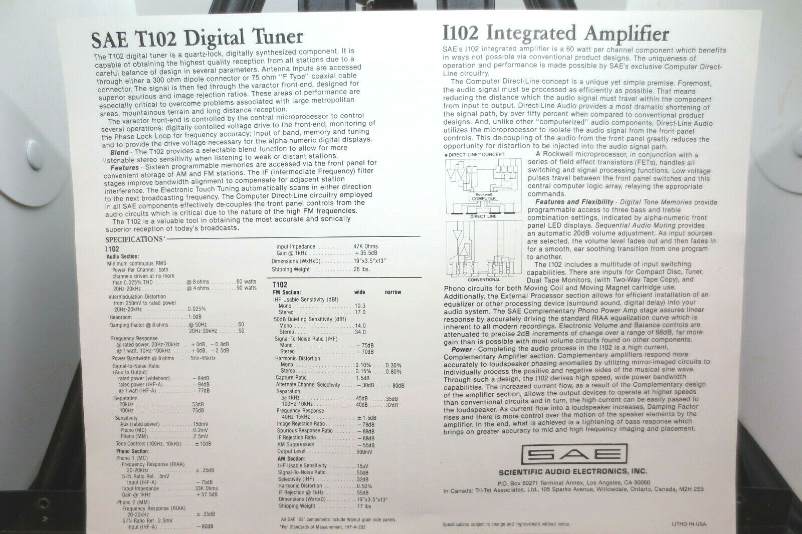 SAE T102 I102 Rare Vintage Dealer Brochure | eBay