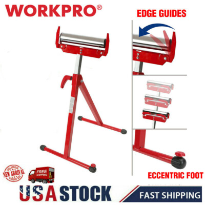 WORKPRO Folding Roller Stand Height Adjustable, Heavy Duty 250 LB Load ...