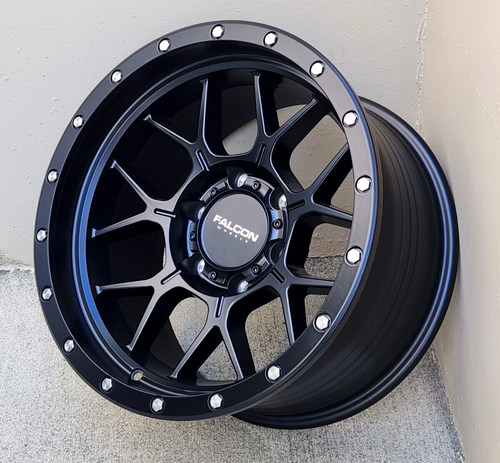 FALCON TX TITAN 17x9 ET -12 6x139.7 Matte Black Truck Wheel | eBay