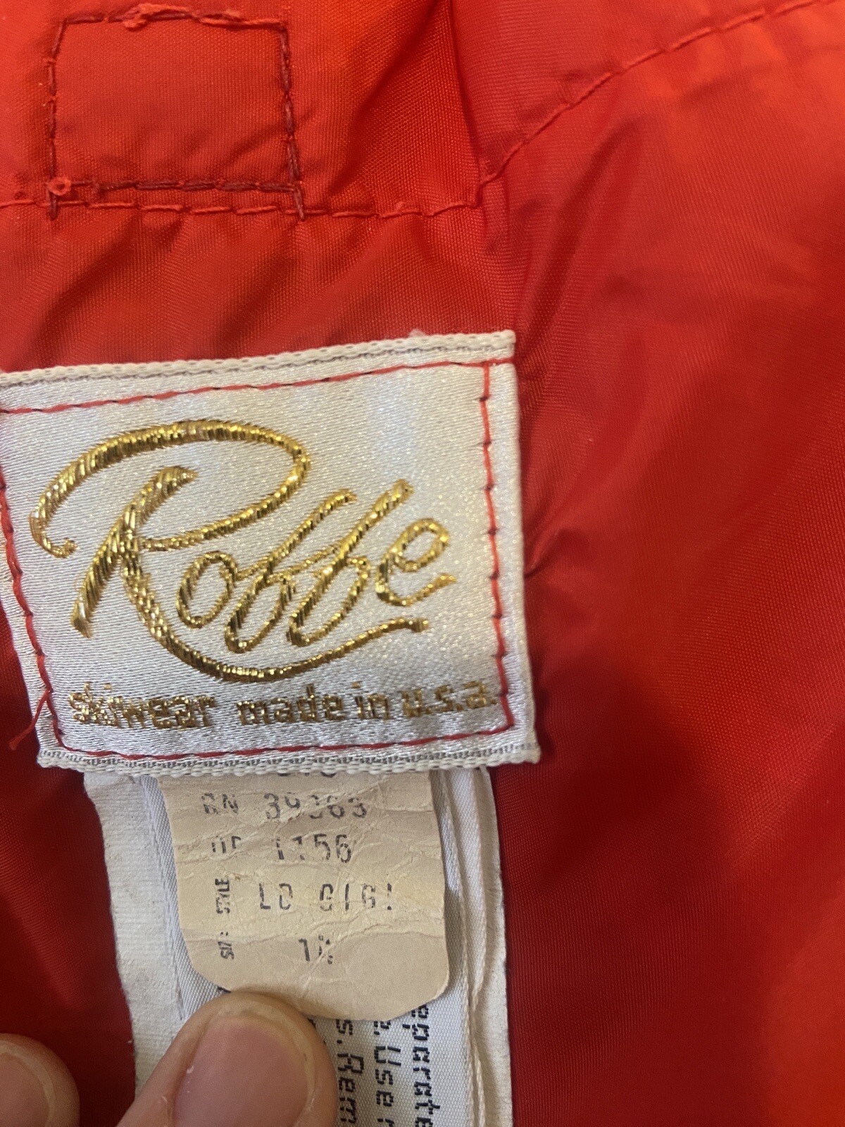 ROFFE Vintage 80s Ski Jacket Made USA Red Embroidered… - Gem