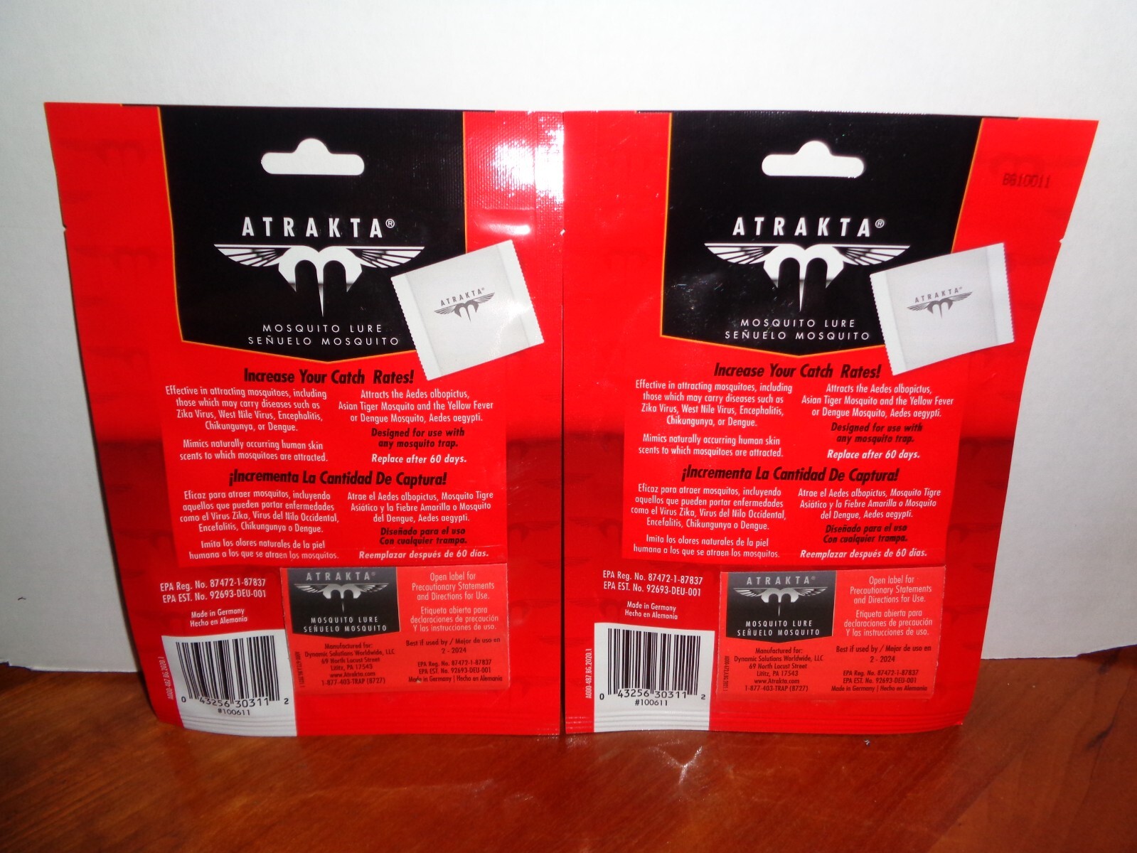 DynaTrap Atrakta Lure Sachet Mosquito Attractant Outdoor Pest 120 day ...