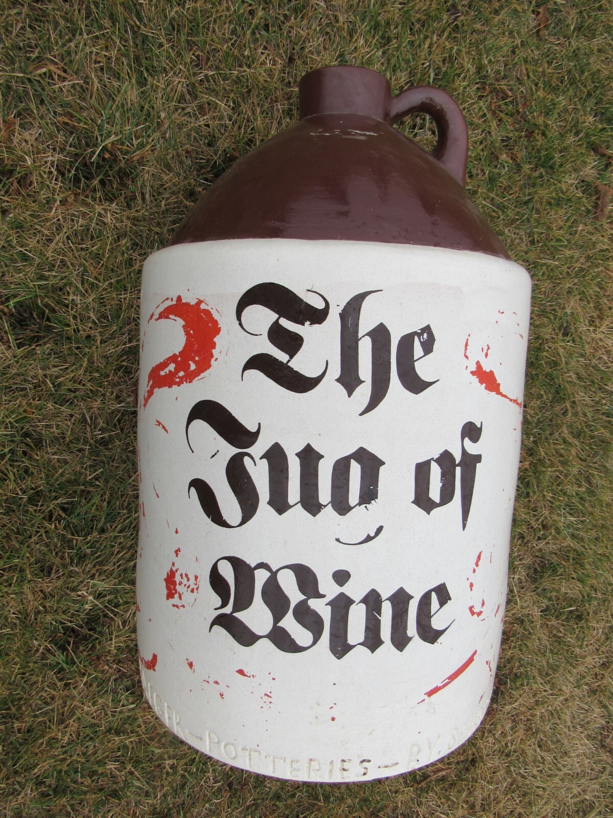 HUGE 25 Gallon HAEGER stoneware Jug !! Sebastiano Maglio. Old Vintage ...