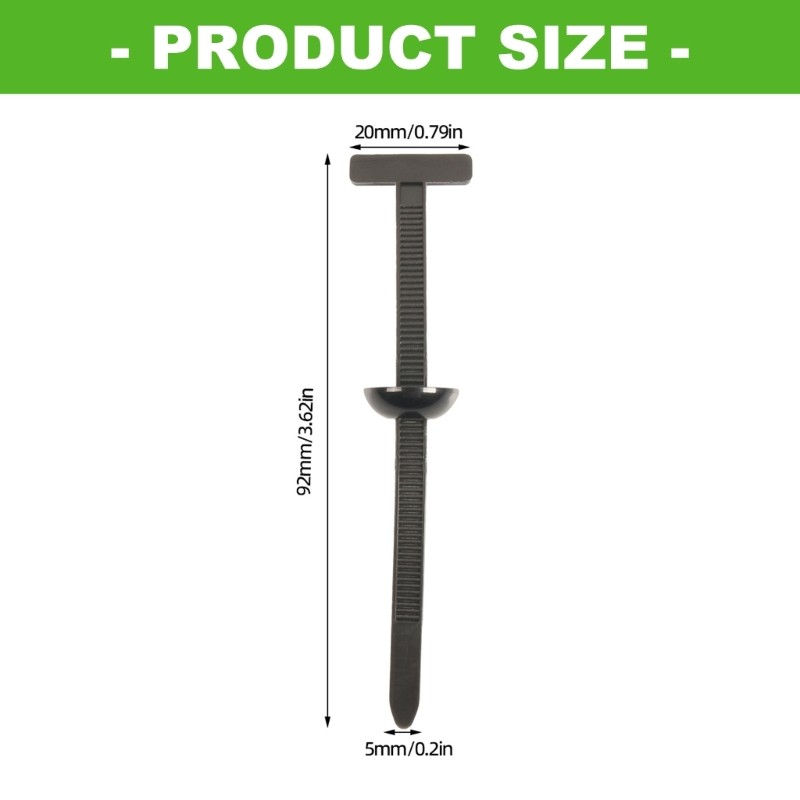 100 Pieces Bulk Nylon Ties Clips Vehicle Maintenance and Component ...