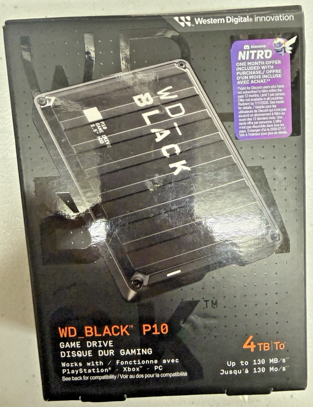 NEW WD BLACK P10 4TB External USB Portable Game Hard Drive 718037871011 ...