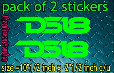 DS18 CAR AUDIO VINYL STICKER PAIR [ color green ] not florecent not ...