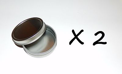 2 X 2 oz Round Shallow Survival Tin Can With Slip Top Lid - Can Be Used ...