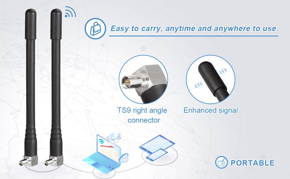 2pcs Netgear 4G External Antenna TS9 for Nighthawk M6 Pro MR6110 Mobile ...