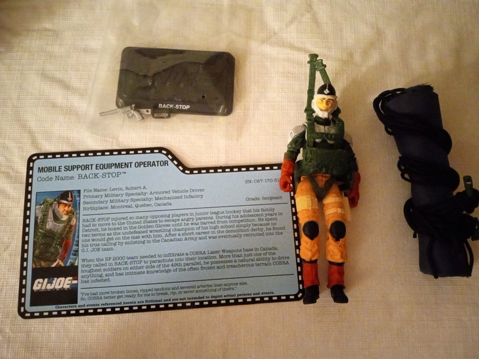RARE 2017 JOECON GI JOE CLUB EXCLUSIVE 25th BACK-STOP FIGURE 100% ...