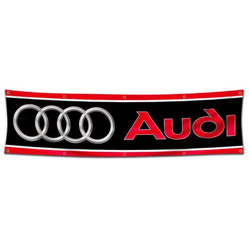 Audi Flag 2x8FT Banner Logo Racing Car Show Flags Garage Wall Decor ...