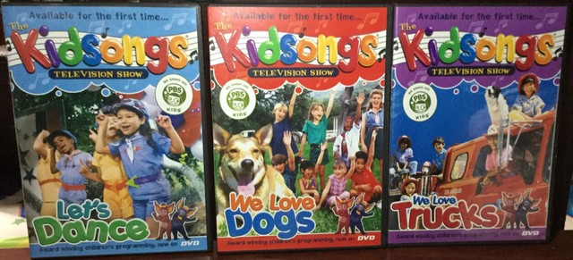Kidsongs Television Show Lot of 3 DVD Let’s Dance, We Love Dogs, We ...