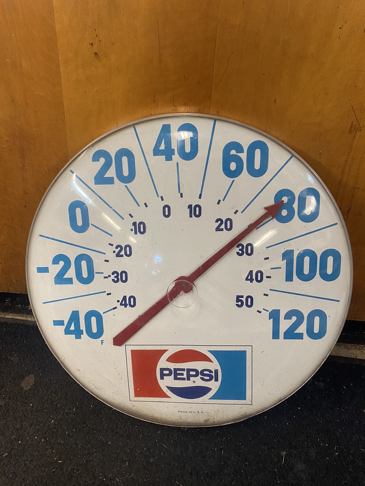 Vintage Pepsi Thermometer Round Plastic Made in USA Retro Soda ...