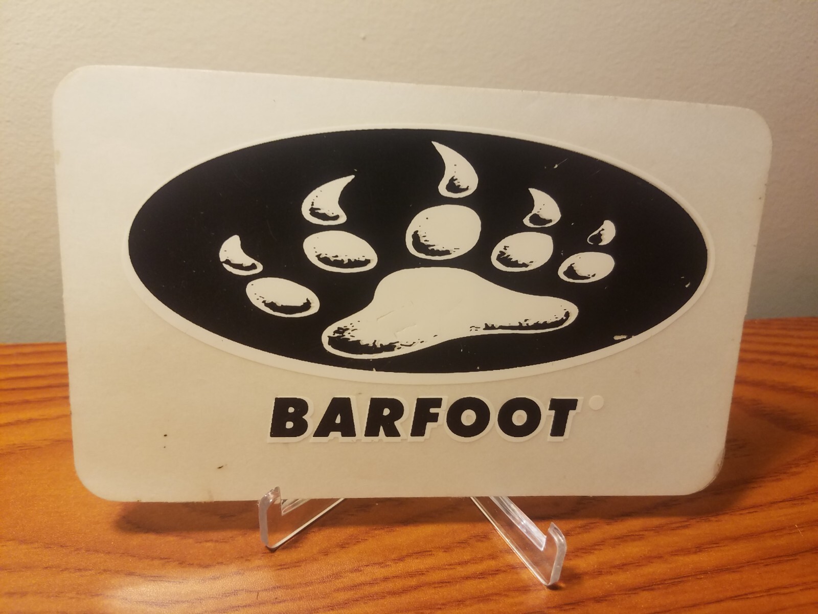 Rare Barfoot Brand Decal Sticker Clear Black Logo Snowboarding Surf ...