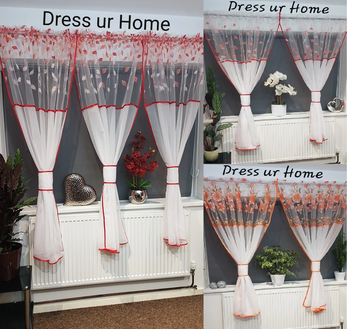Incredible Red Window Curtains Design Ideas