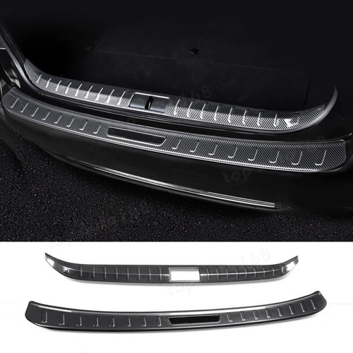 Stainless stee Carbon Look Outside Rear Sill Cover Trim For Lexus LS ...