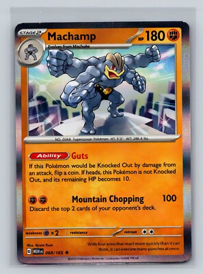 Machamp 068/165 Holo Rare Scarlet & Violet 151 Pokemon Pack Fresh Near ...