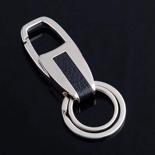 Car Key Chain Metal Alloy Badge Gift Present men leather Key Ring ...