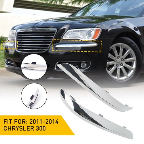 For 2011-2014 Chrysler 2X 300 Front Bumper Molding Chrome Trim Set ...