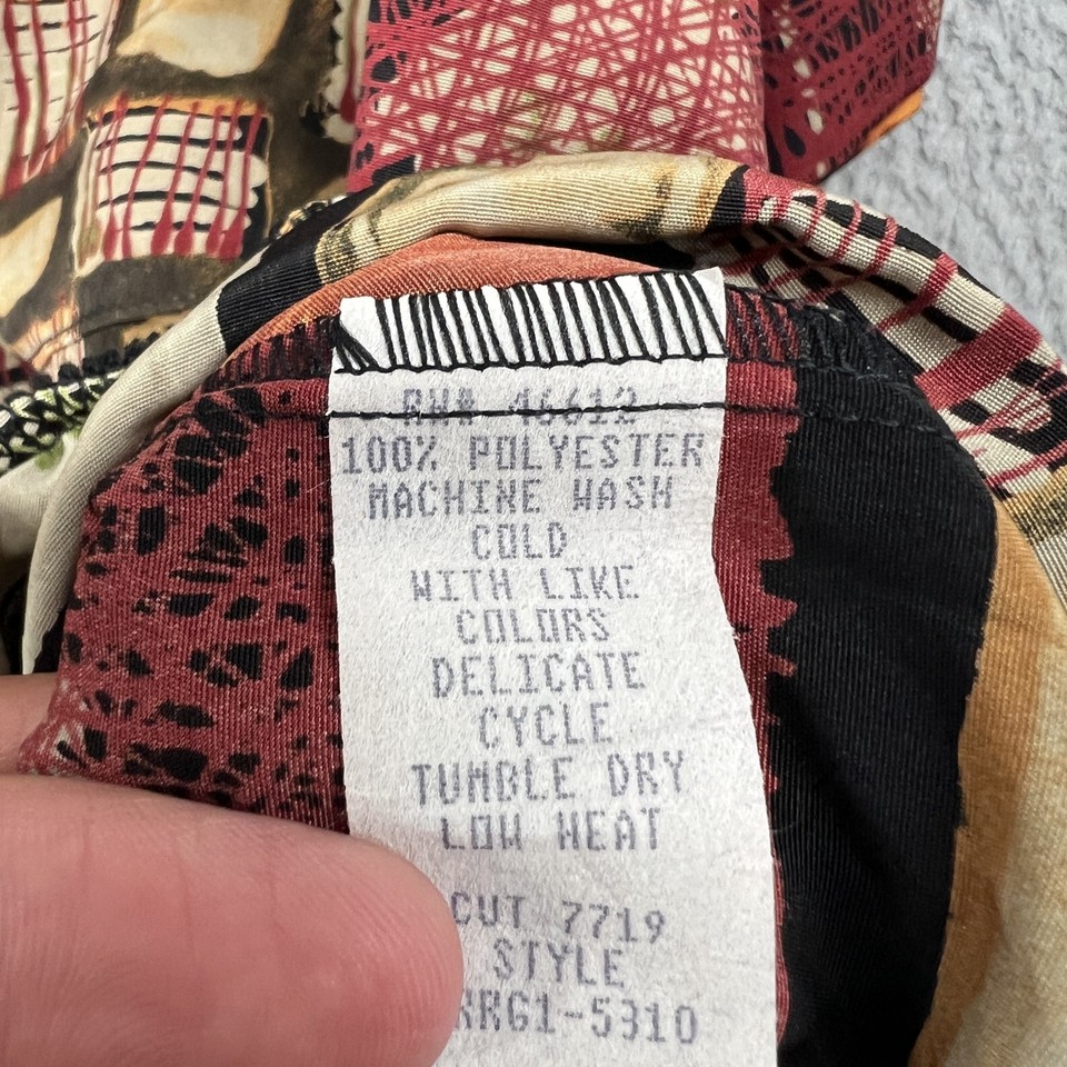 Vintage Alan Stuart Shirt Mens Medium Abstract Pullover Camp Tony ...