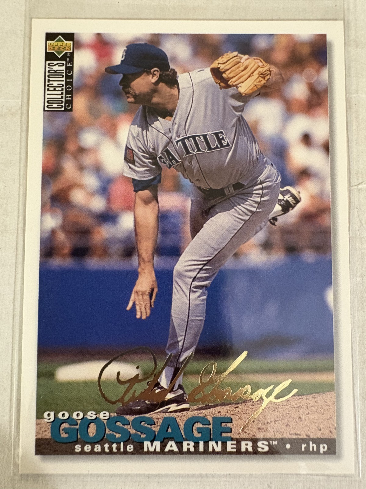 1995 Upper Deck Collector's Choice GOLD SIGNATURE- Goose Gossage #285 ...