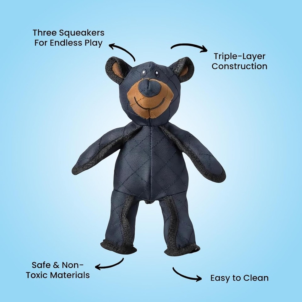 Unbreakable Bear Dog Toy Indestructible Squeaky Toy for Heavy Chewers ...