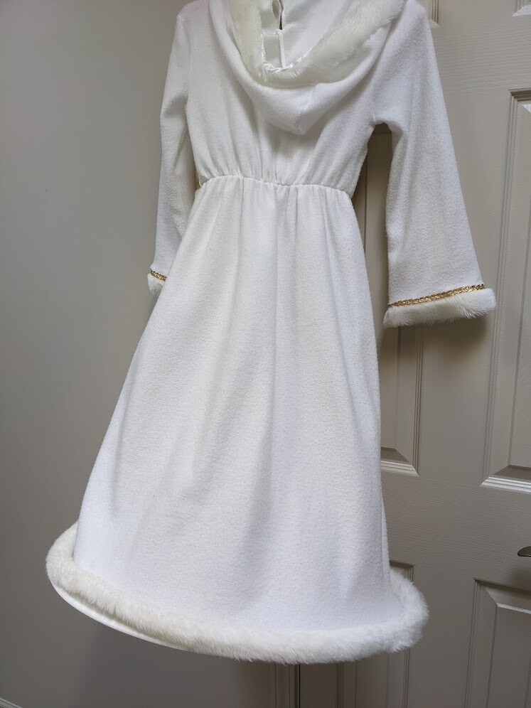 Snow Queen Dress Girls Kids Halloween Costume Hooded … - Gem