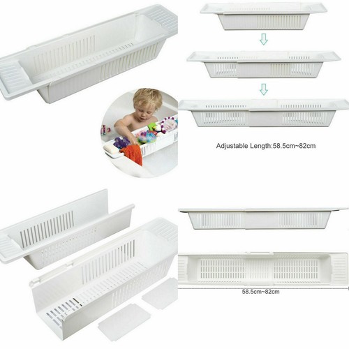 BLUE CANYON EXTENDABLE DEEP BATH TUB RACK STORAGE CADDY BATHROOM BATH ...