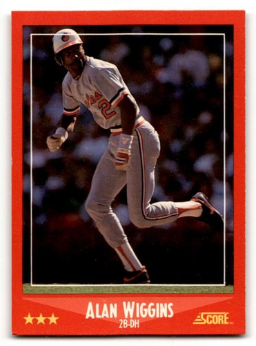 1988 Score #291 Alan Wiggins Baltimore Orioles Baseball Cards EX/NM ID ...
