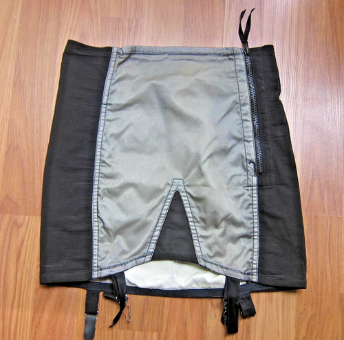 Vintage 50s Open Bottom Girdle w/Nu-Low Garters Black/Silver Grey ...