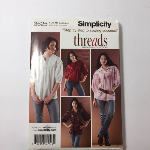 Simplicity 3625 Size 6-14 Misses Pullover Blouse in Two Lengths | eBay