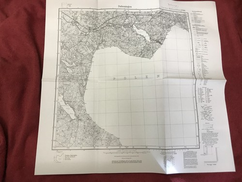 Map 1925 DUBENINKI-No.17101-Dubeningen-Goldap-Warmia Masuria-Poland ...