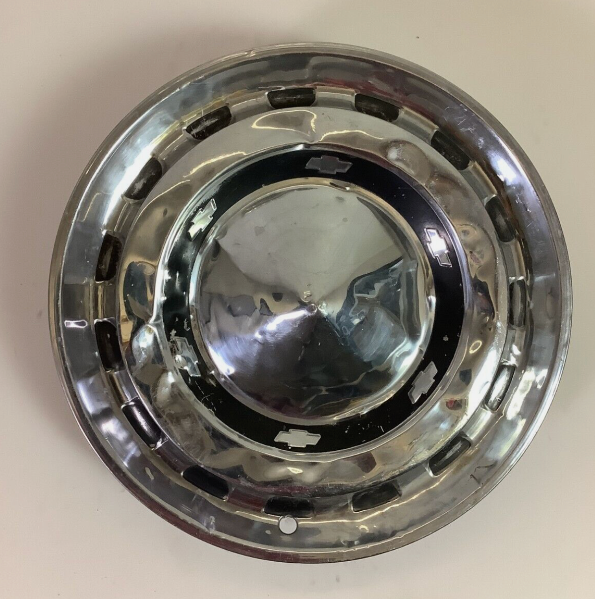 1955 1956 Chevrolet Chevy Bel Air Chrome Metal Vintage Hubcap Wheel ...
