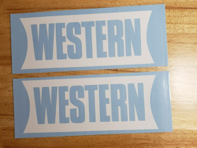 western snow plow 14x5.5" DECAL STICKER die cut white (2) USA | eBay