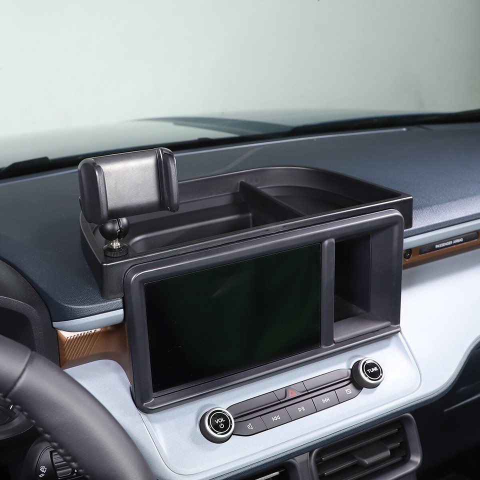 Dashboard Storage Box Tray w/ Phone Holder Tray For Ford Maverick 2022 ...