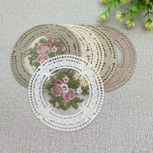 Table Decoratio Plate Mats Lace Coaster Insulation Mat Coffee Cups ...