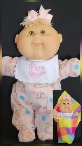 Cabbage Patch Kids 2012 Tan Tuft Brown Eyes Pink Bear Outfit with ...
