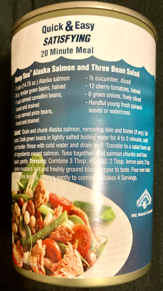 Lot of 3 Cans Deep Sea Pink Salmon Wild Alaska Canned 14.75 Oz Exp. 06 ...