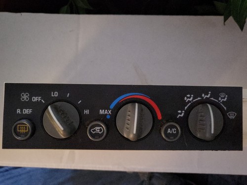 A/C Heater Control Pannel W/ Window Defogger Switch 09378805 for ...