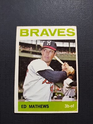 1964 Topps Eddie Mathews Milwaukee Braves #35 HOF⚾⚾💥 VG-VG+ | eBay