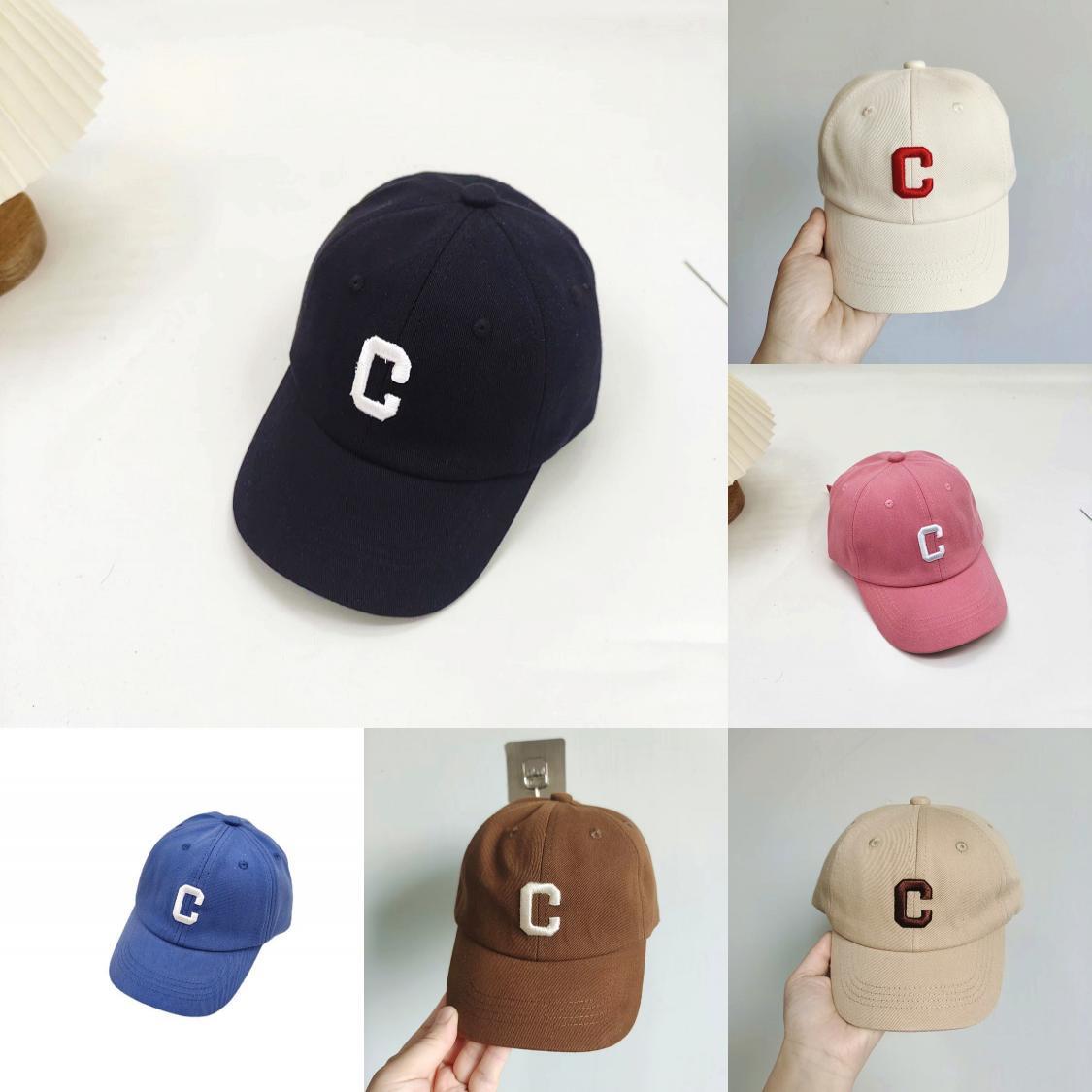 Cute Cotton Duckbill Cap With C-letter Embroidery For Boys Girls Baby ...