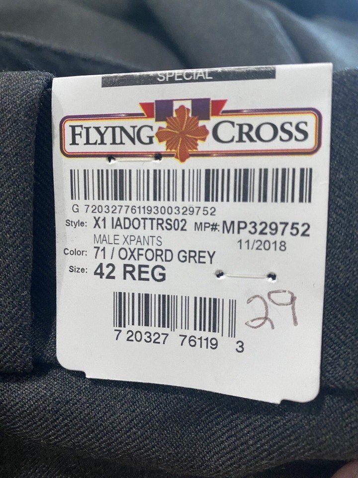 Flying Cross Fechheimer Mens GRAY BLACK pants police military BRAND NEW ...