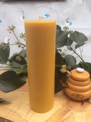 Large Beeswax Pillar Candle - Handmade In Devon - 100% Natural | eBay UK