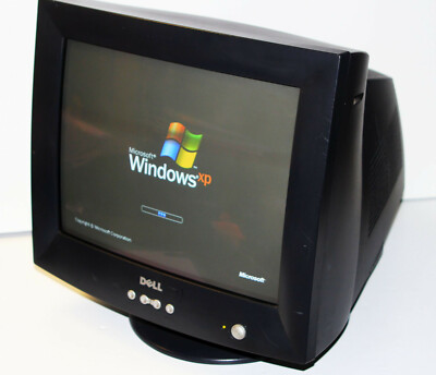 Vintage Dell E773c 17" Color Monitor Black P0151 CRT Screen VGA XP 98 ...